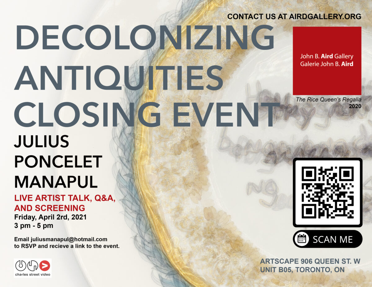 JULIUS PONCELET MANAPUL: DECOLONIZING ANTIQUITIES – John B. Aird Gallery